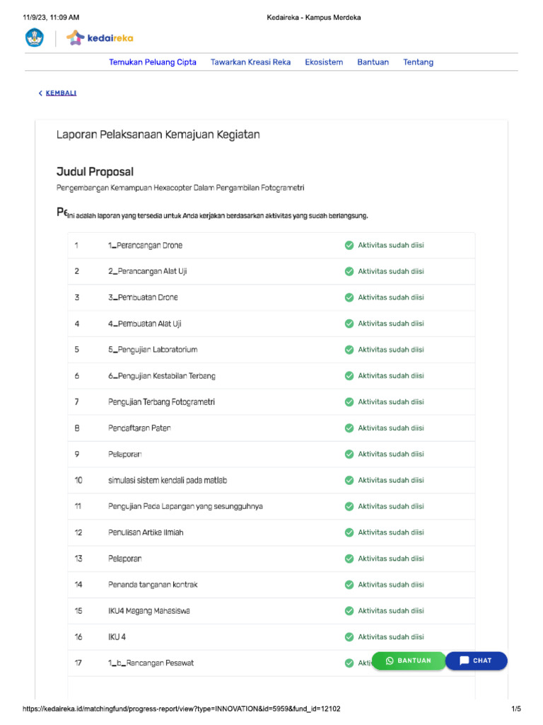 Printscreen Kedaireka Lap 70 | PDF