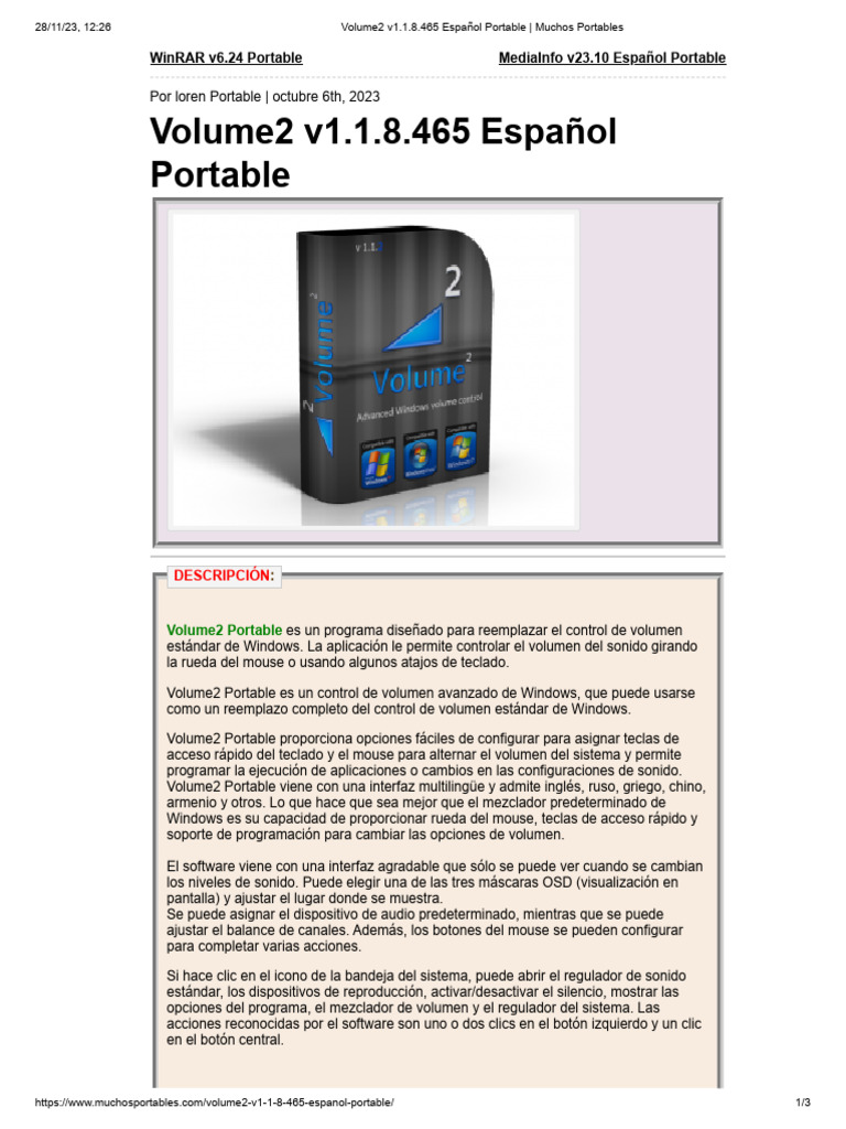 Volume2 v1.1.8.465 Español Portable - Muchos Portables | PDF | Ventana (informática) | Ciencias ...