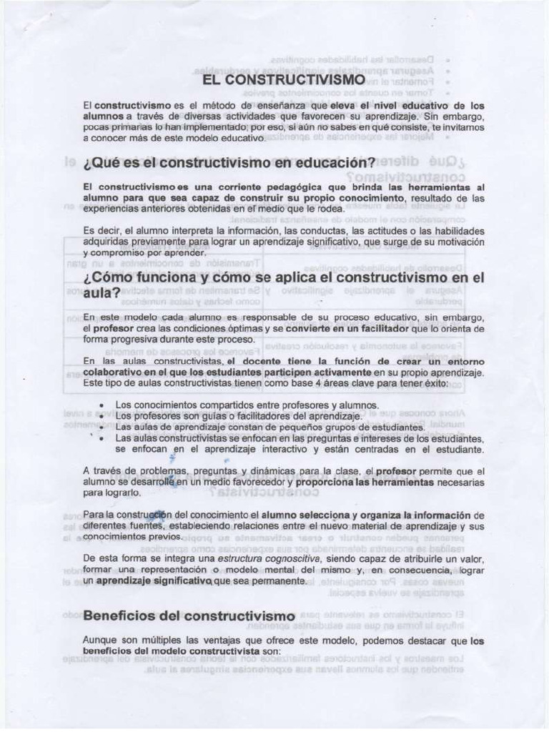 El Constructivismo | PDF