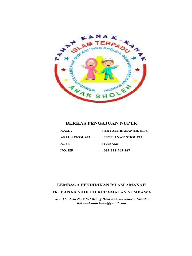 Cover Berkas Pengajuan Nuptk | PDF