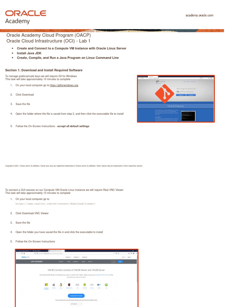 OCI Lab 1 Compute VM - Create Oracle Linux Server | PDF | Java (Programming Language) | Linux
