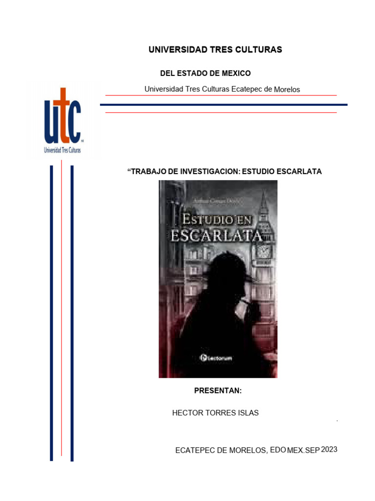 Proyecto - ESTUDIO ESCARLATA | PDF | Sherlock Holmes | Un estudio en ... Proyecto - ESTUDIO ESCARLATA | PDF | Sherlock Holmes | Un estudio en ...