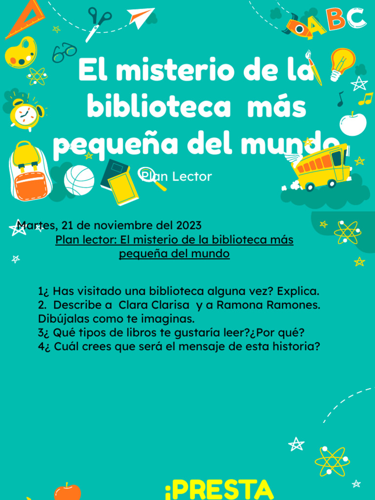 11 - PLAN LECTOR El Misterio de La Biblioteca | PDF | Ficción general