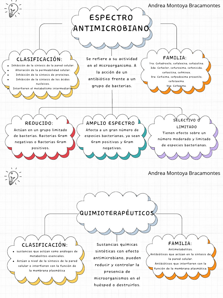 Mapa Conceptual de Antimicrobianos | Descargar gratis PDF | Las bacterias | Antimicrobiano