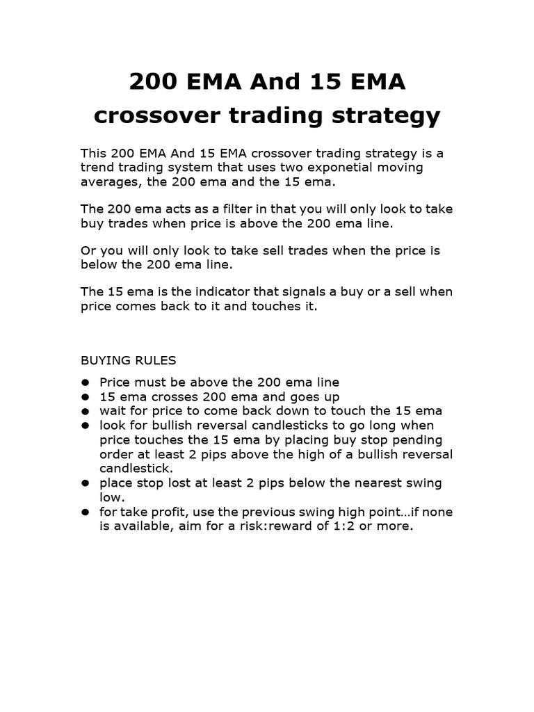 200 EMA Cross Forex TRIX Strategy | PDF