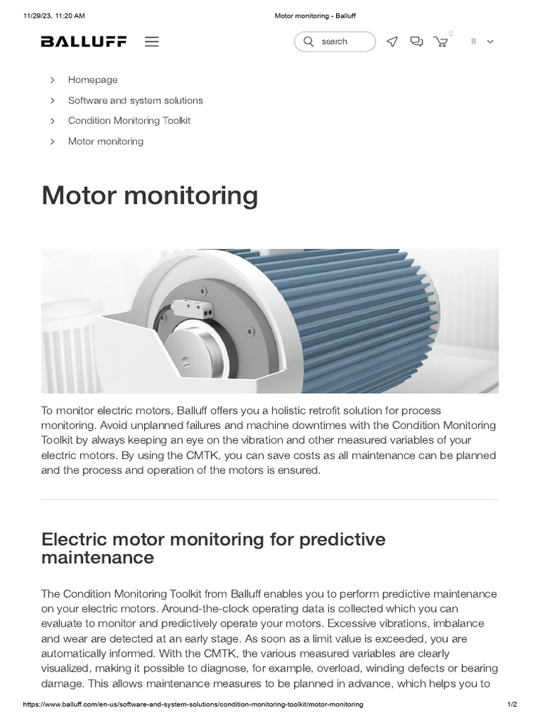 Motor Monitoring - Balluff | PDF | Computer Engineering | Systems Theory