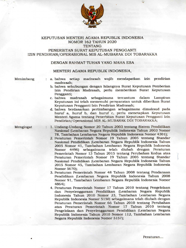 SK Izin Operasional | PDF