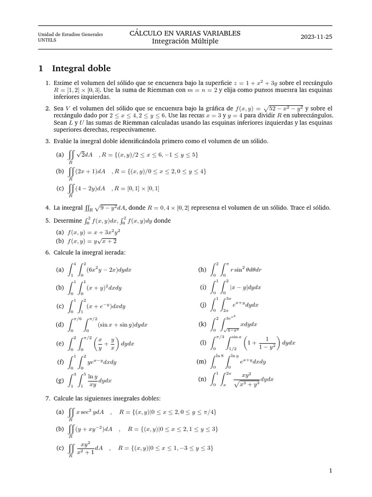 Integral Doble e Integral Triple | PDF | Esfera | Integral