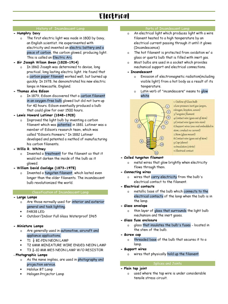 TLE EIM Electrical-Reviewer Grade 9 | PDF | Incandescent Light Bulb ...