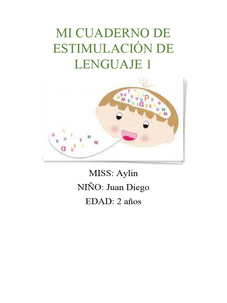 Mi Cuaderno de Estimulación de Lenguaje 1 | PDF