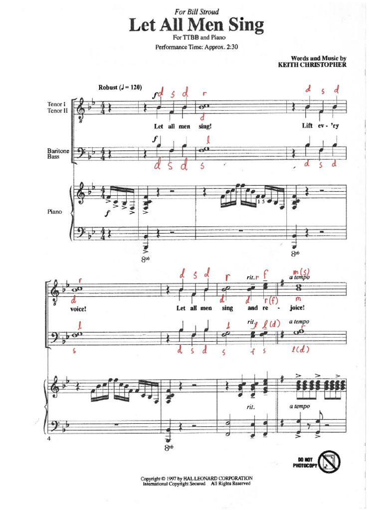 Let All Men Sing | PDF