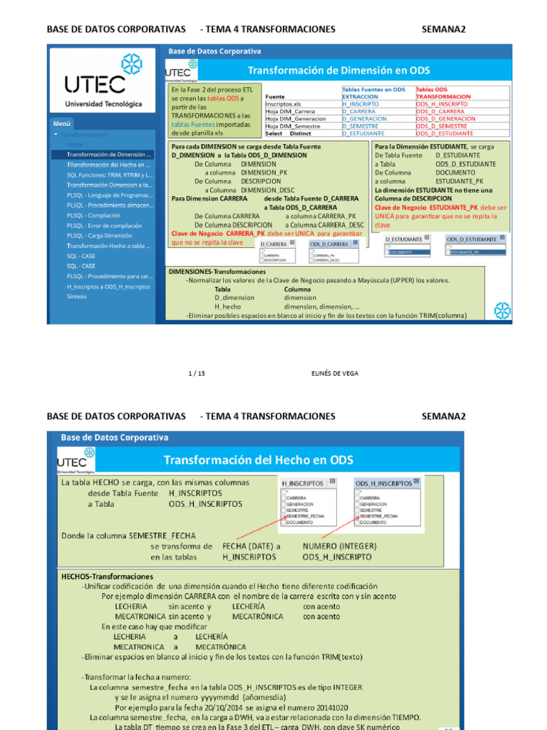 BDC Sem2 Tema4 Transformaciones | PDF