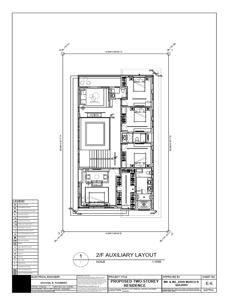 2/F Auxiliary Layout 1: Proposed Two-Storey Residence | Download Free ...