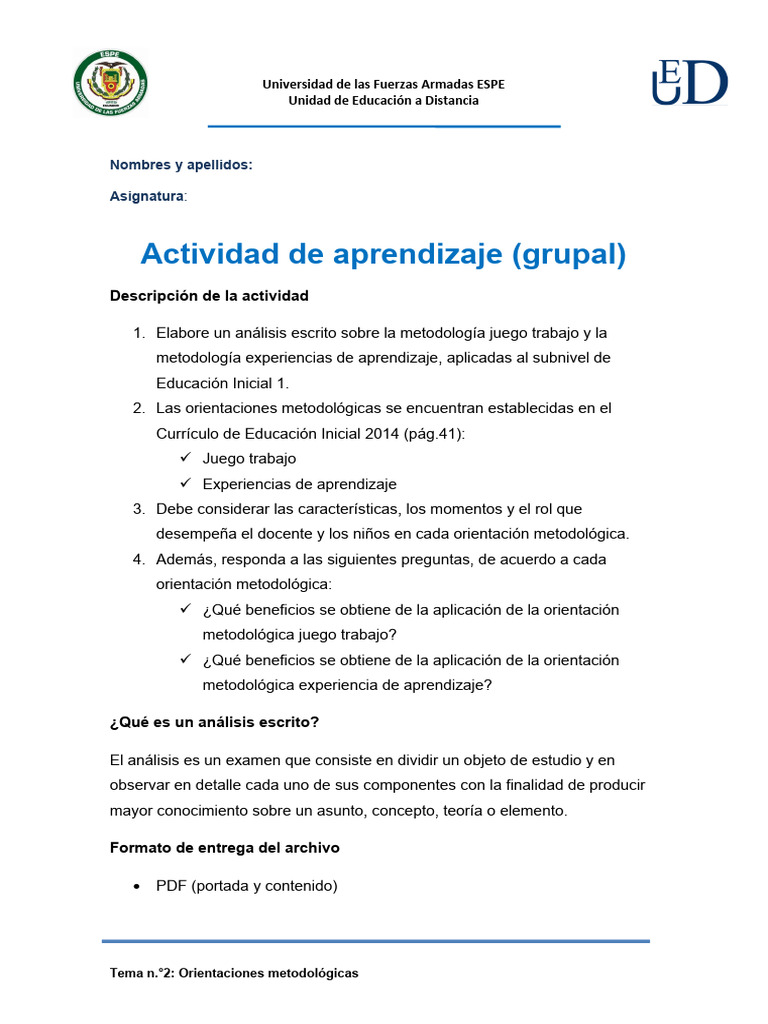 Actividad 2 P11 | PDF | Aprendizaje | Plan de estudios