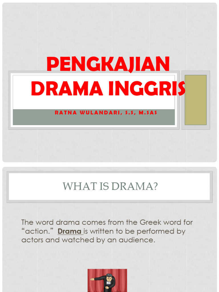 Bahan Ajar Pengkajian Drama Inggris | PDF | Play (Theatre) | Theatre