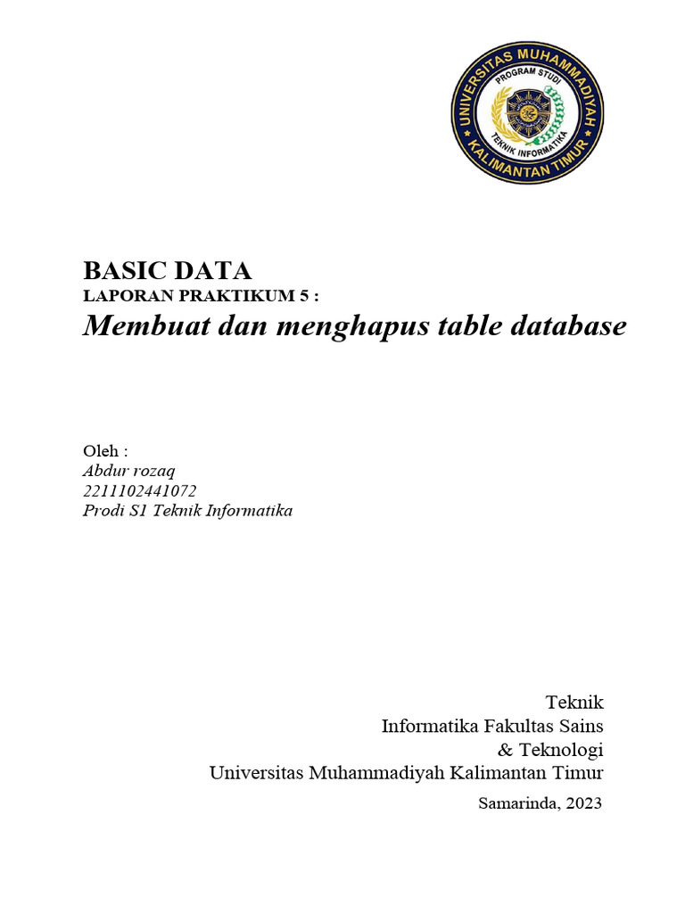 Basis Data Laprak 3 Istiqomah | PDF