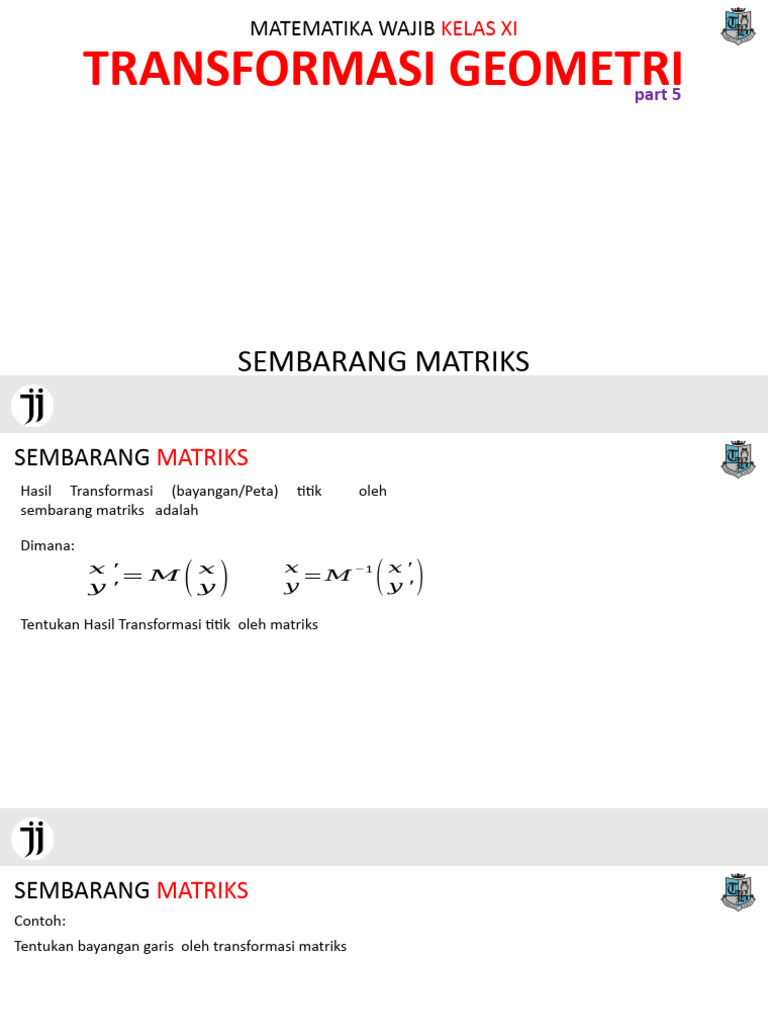 TransGeo Part 5 - Sembarang Matriks | PDF