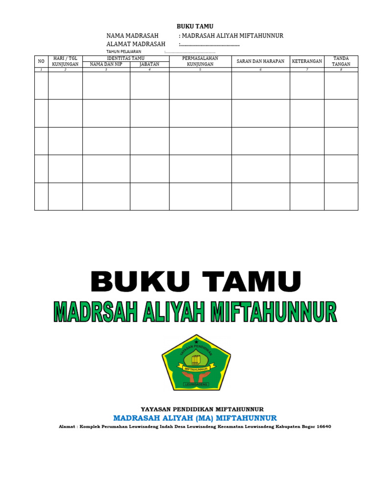 Buku Tamu | PDF