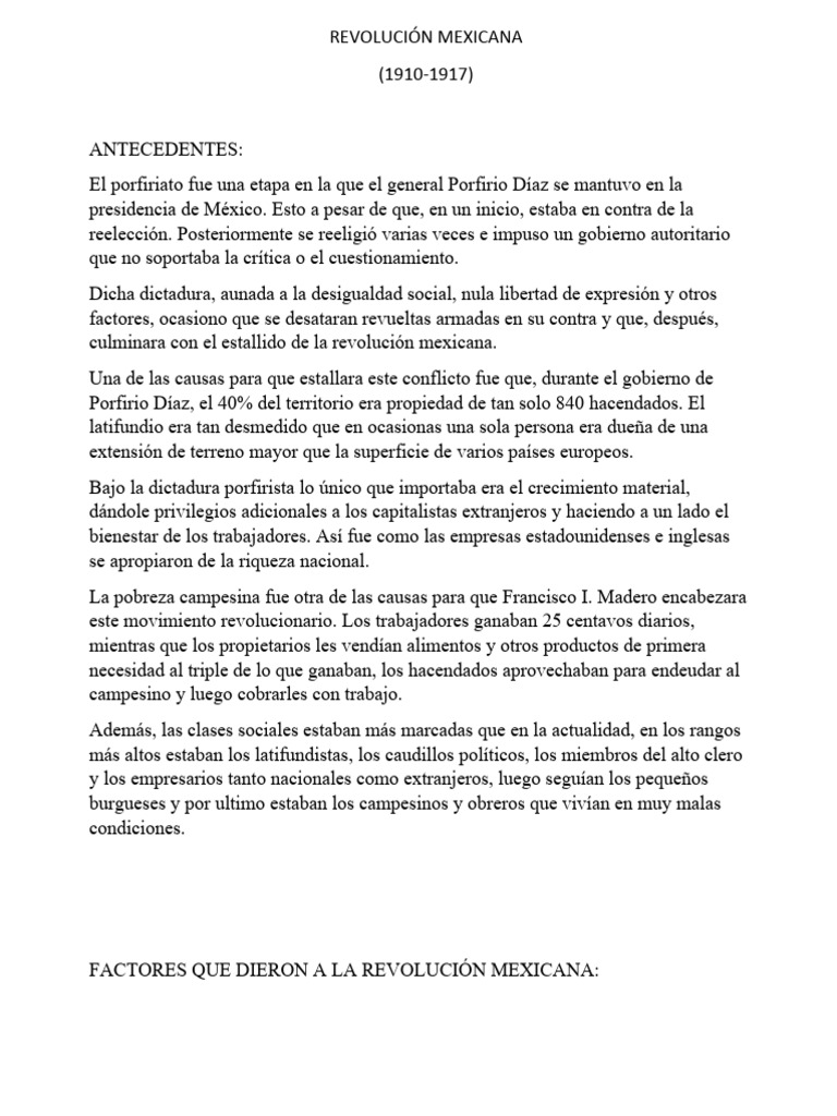 Revolucion Mexicana | PDF | revolución mejicana | México