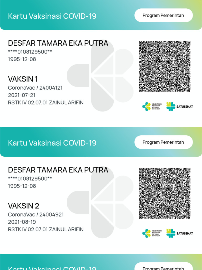 Sertifikat Vaksin | PDF