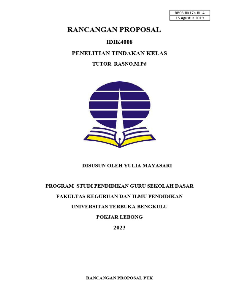 Rancangan Proposal | PDF | Karier & Perkembangan