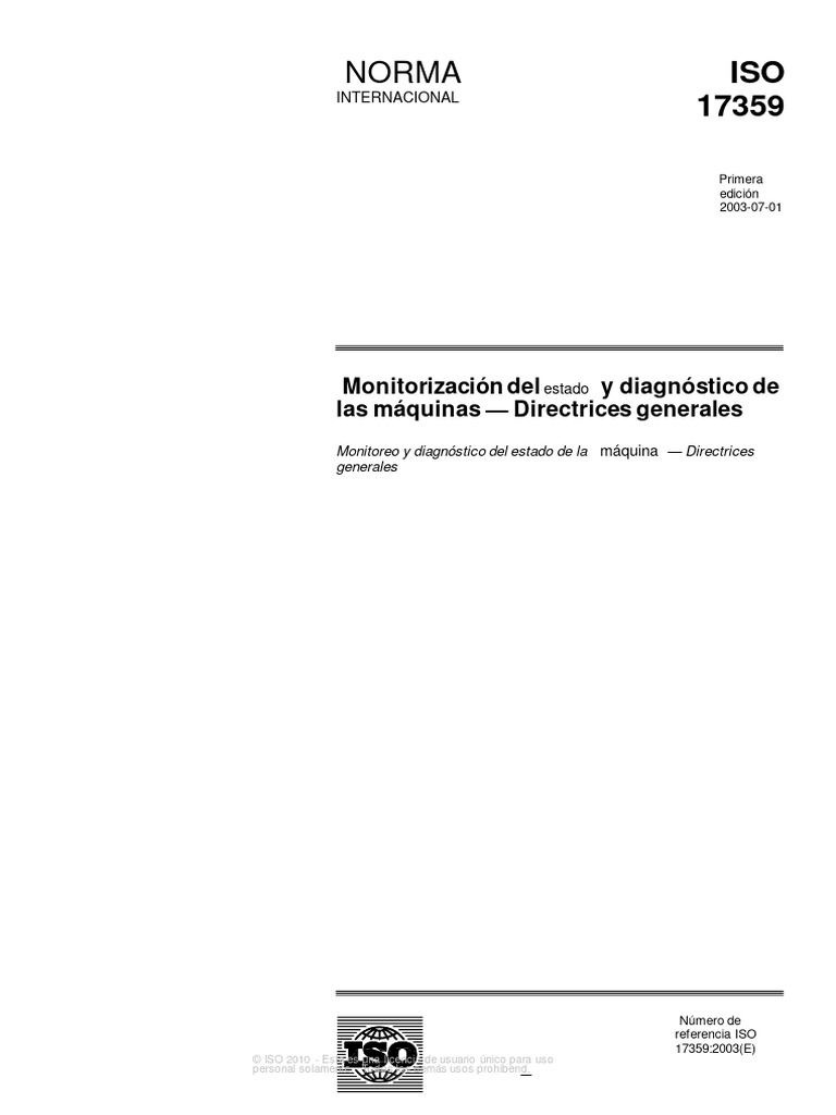 ISO 17359 Traducido | PDF | Ingeniería de confiabilidad | Medición