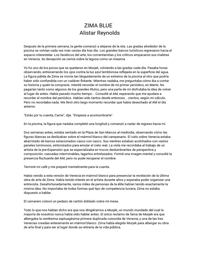 Zima Blue | PDF | Vino | Robot