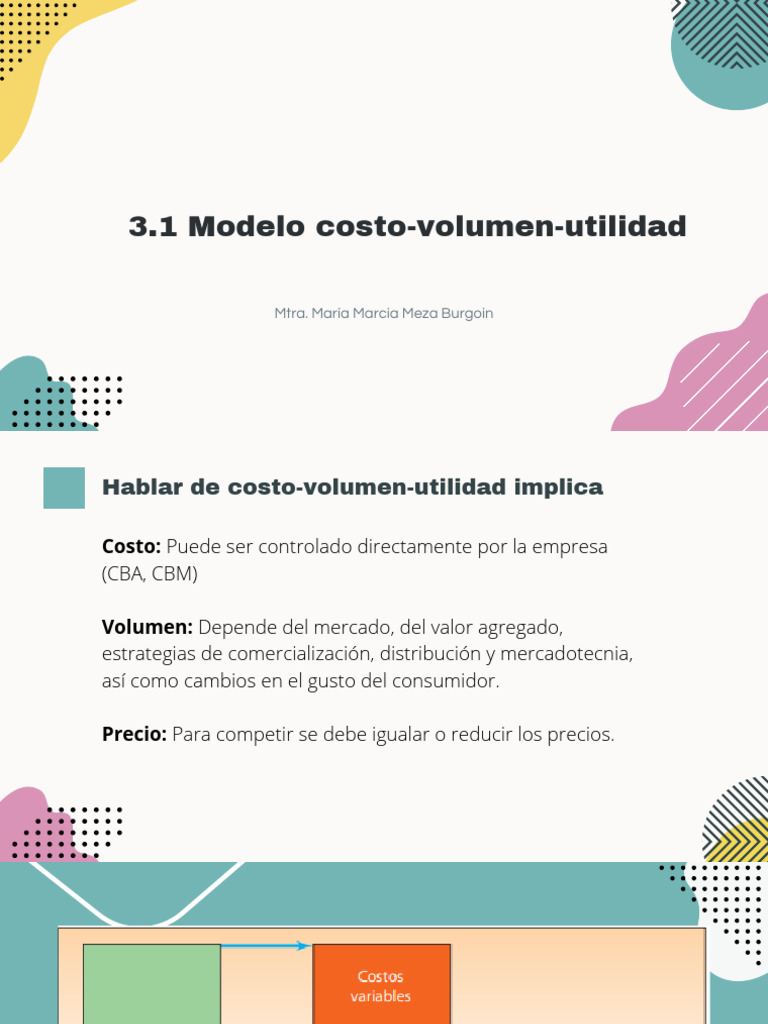 3.1 Modelo Costo-Volumen-utilidad | PDF | Business | Mercado (economía)