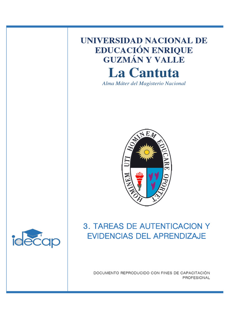 Modulo 3 - Tareas Autenticas y Evidencias de Aprendizaje | PDF | Evaluación | Enseñando