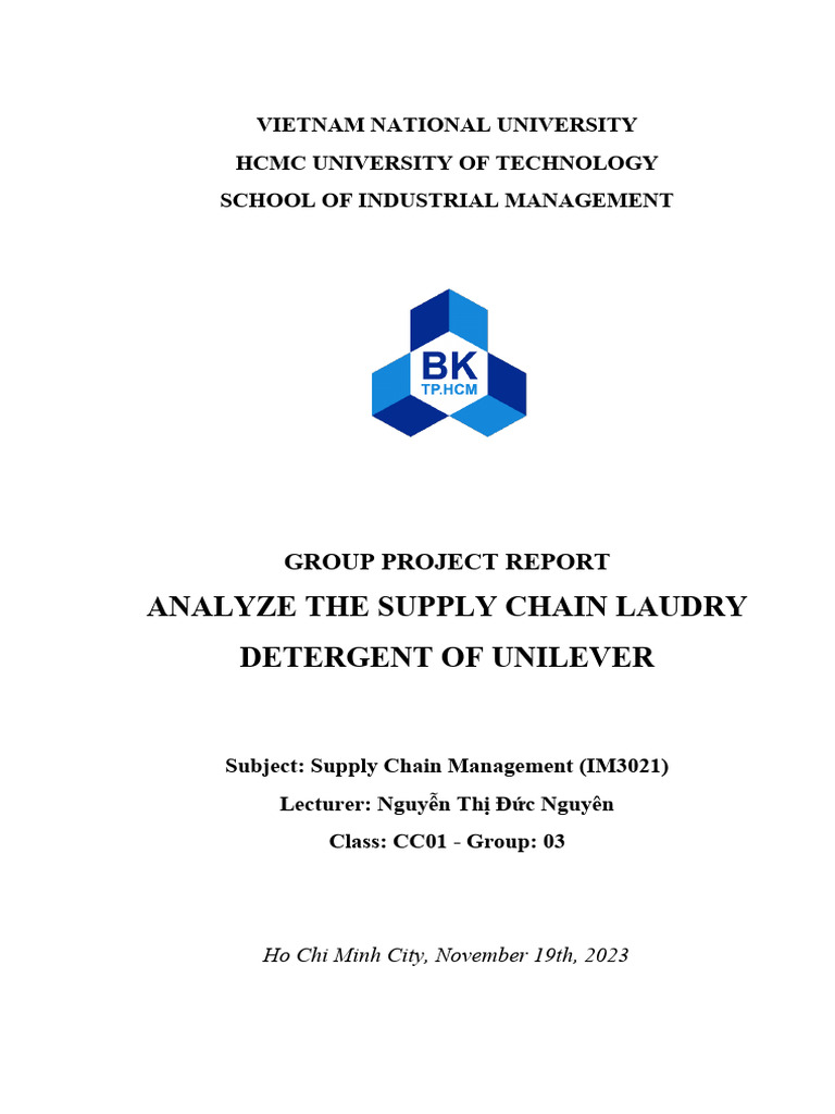 Final Report - SCM | PDF | Logistics | Supply Chain