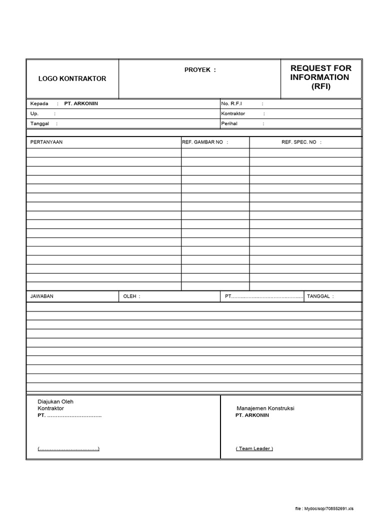 Request For Information | PDF