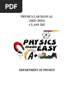 Class 12 Physics Lab Manual 2025-26 | PDF | Voltage | P–N Junction