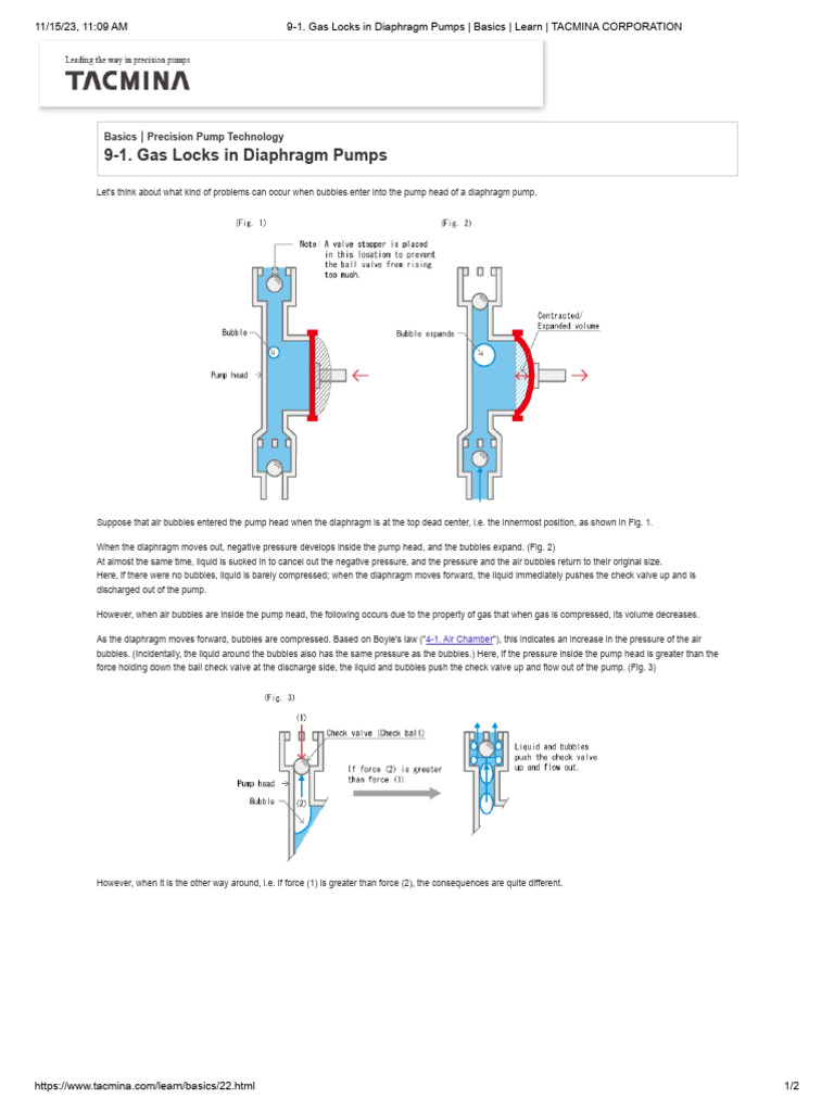 Gas Lock Diaphragm Pump | PDF | Pump | Gases