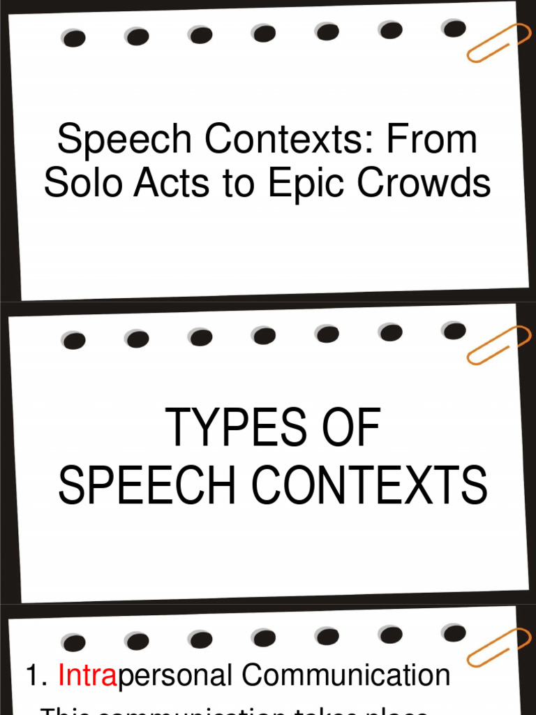Speech Contexts Oc110 Pdf Communication Human Voice