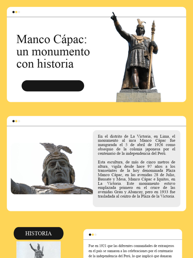 Manco Cápac- monumento peruano | PDF