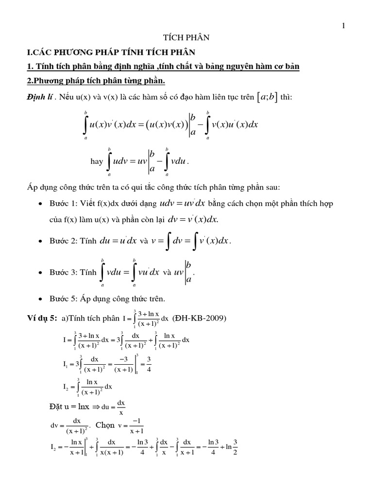 Phuong Phap Giai Cac Dang Tich Phan Thuong Gap | PDF