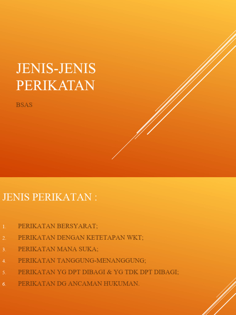 Jenis Perikatan | PDF