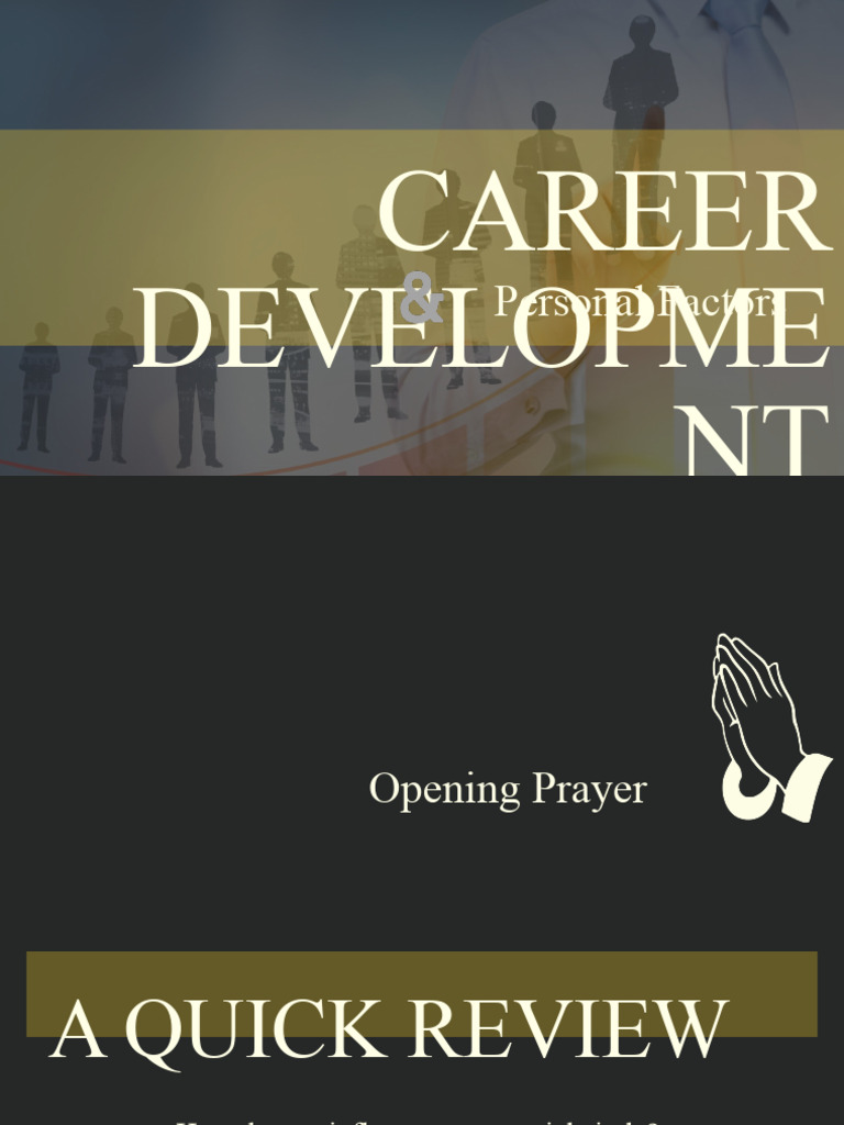 Career Development & Personal Factors | PDF | Personality Type ...