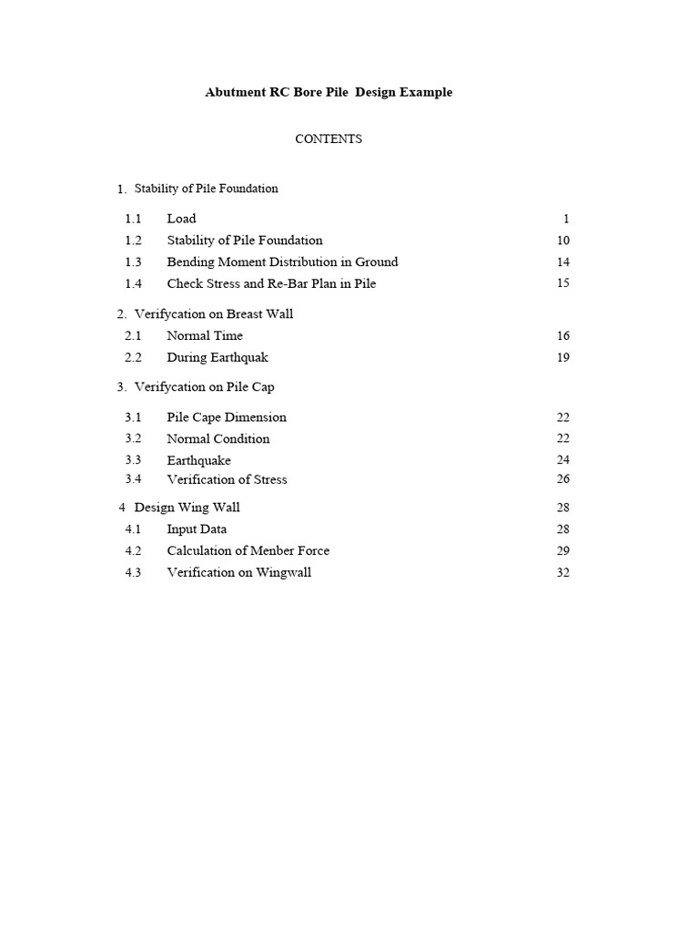 Abutment & Pile Foundation | PDF | Deep Foundation | Foundation (Engineering)