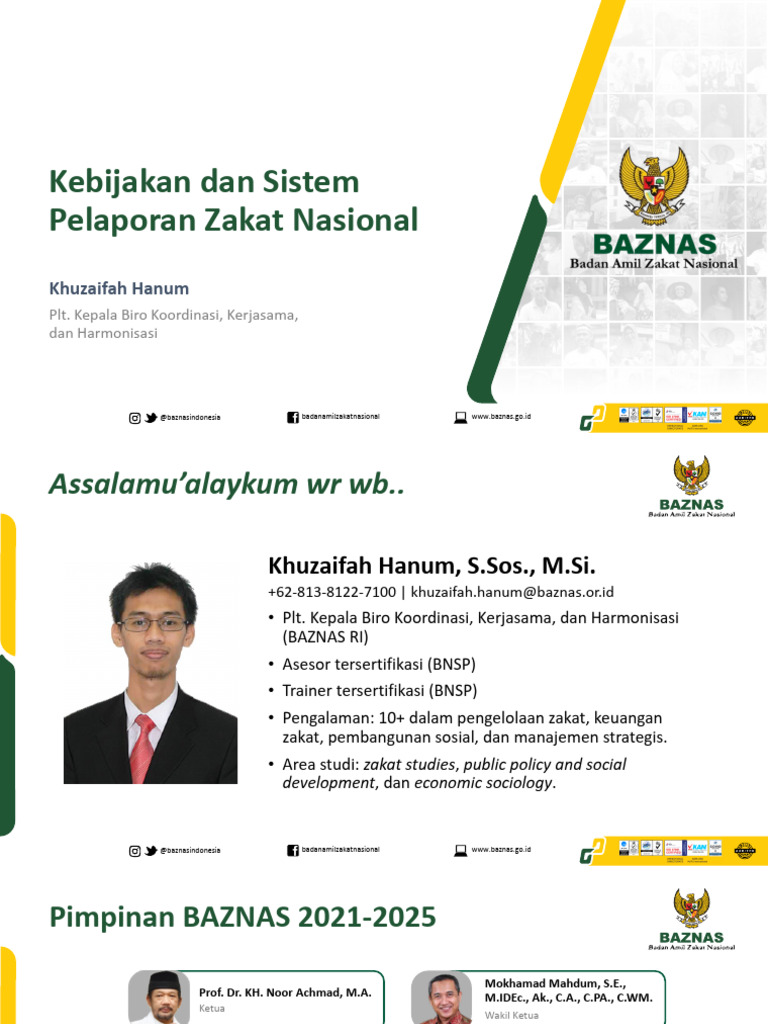 KHH (2023) Sistem Pelaporan Zakat Nasional v1.3 | PDF