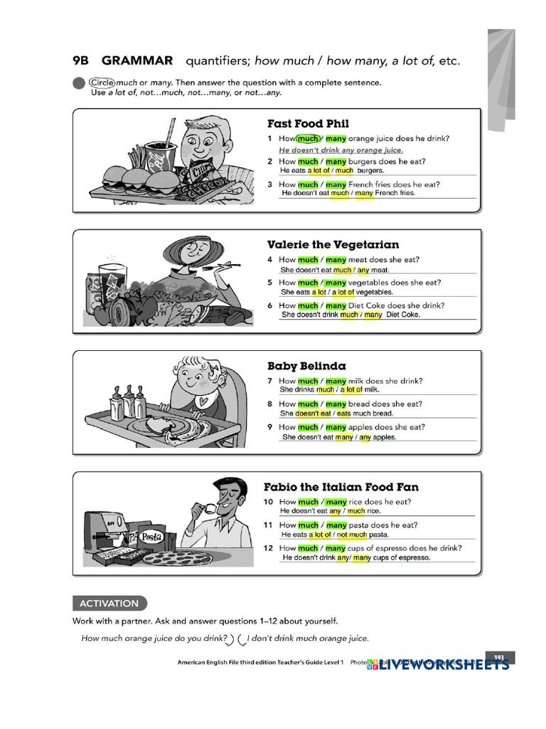 Quantifiers 1 - Unit 9 | PDF