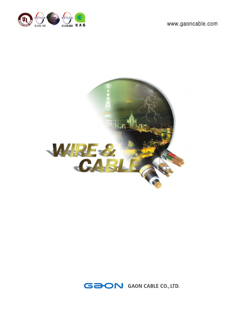 Gaon Cable Product Catalogue | PDF | Insulator (Electricity ...
