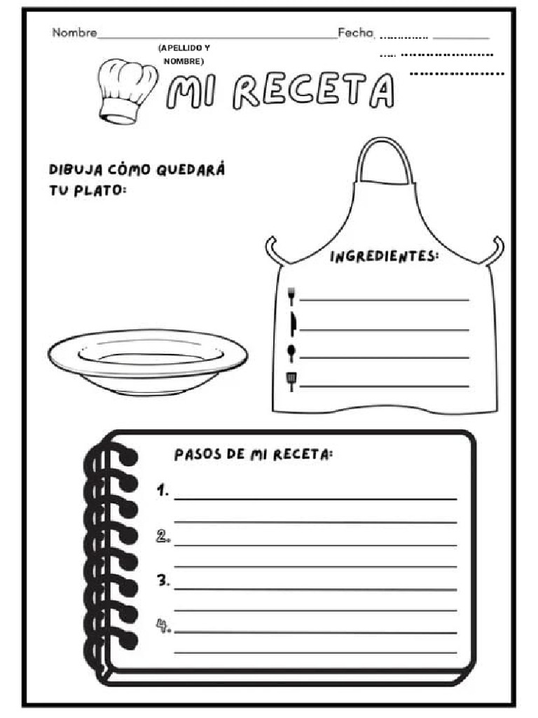 Receta Trabajo para Completar y Copiar | PDF