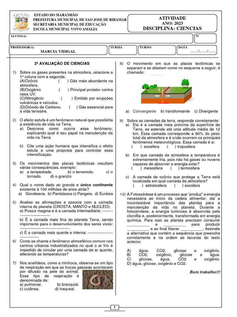 2 Aval-Cnc 7ano | PDF | Terra | Atmosfera