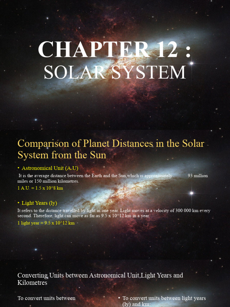 Solar System: Planet Distances & Characteristics | PDF | Planets ...