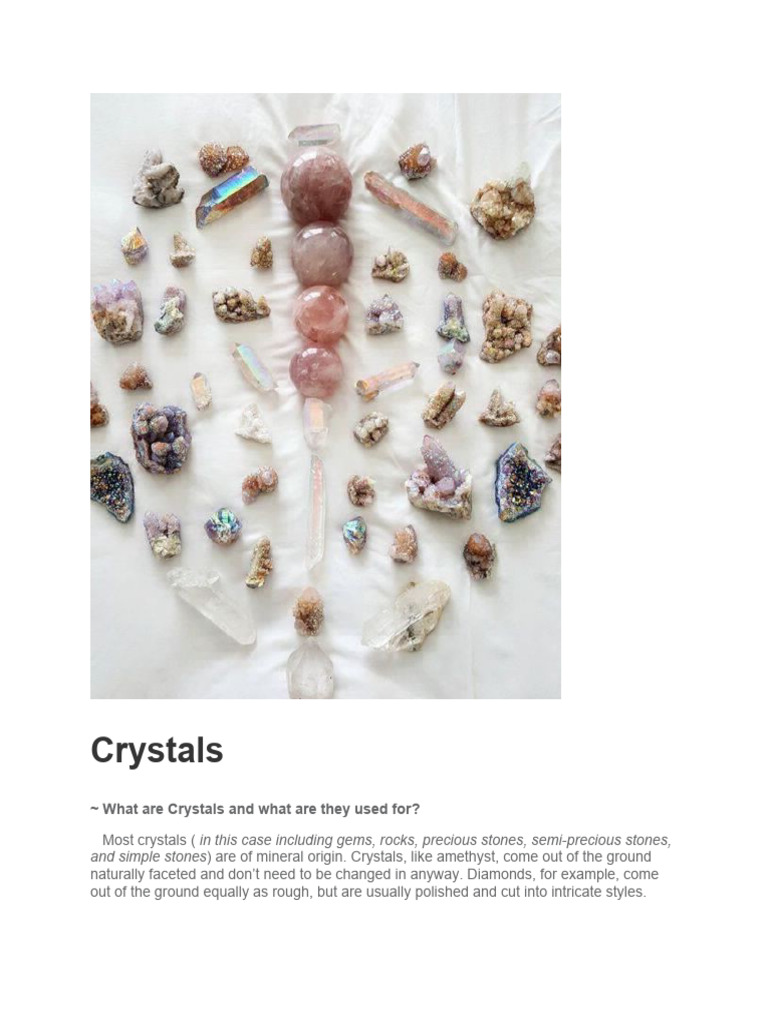 Crystals 101 | PDF | Gemstone | Psychology