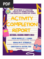 ACTIVITY DESIGN Reading Month | PDF | Teachers | Communication