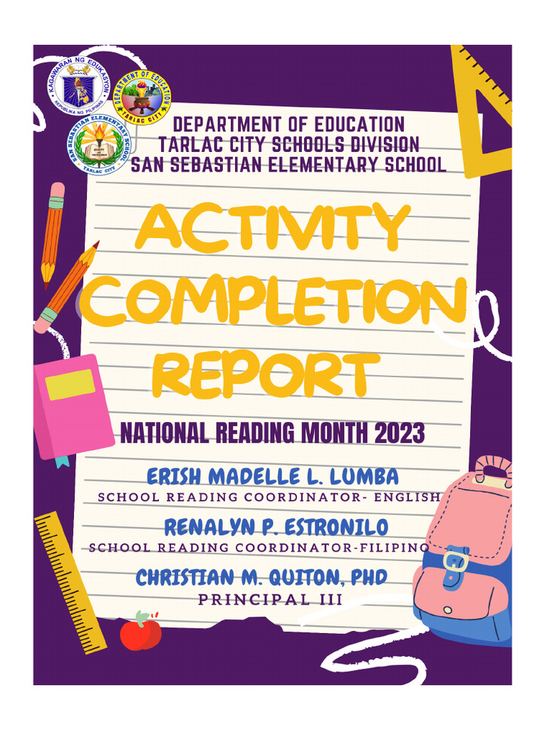 Activity Completion Report - National Reading Month 2023 | PDF | Human ...