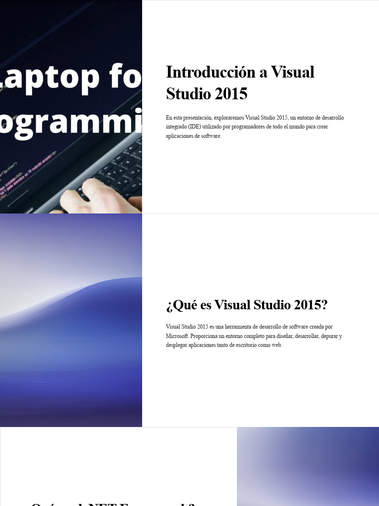Introduccion A Visual Studio 2015 | PDF | Entorno de desarrollo integrado | .NET Framework