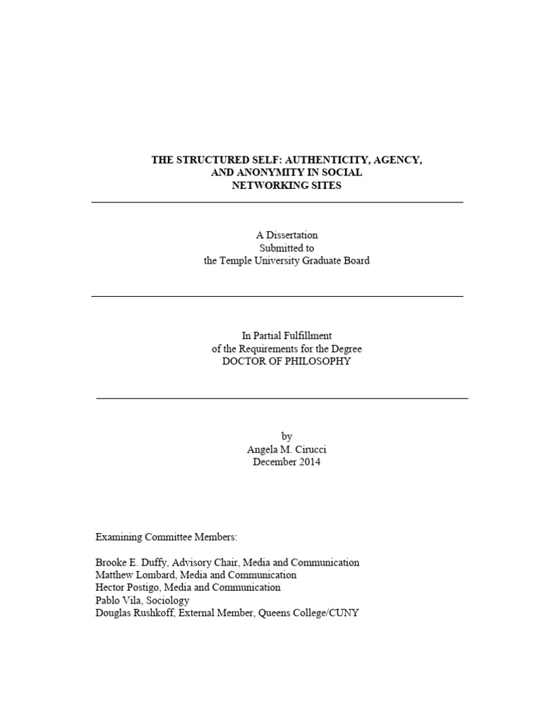 The Structured Self Authenticity Agency | PDF | Social Networking ...